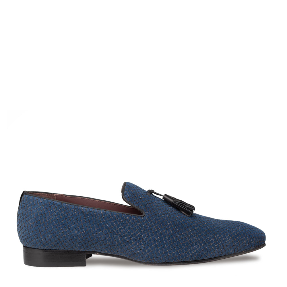 Patterned Suede Tasseled Formal Slip On – Mezlan Warehouse